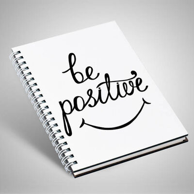 Be Positive Temalı Motto Defter - Bikolihediye.com